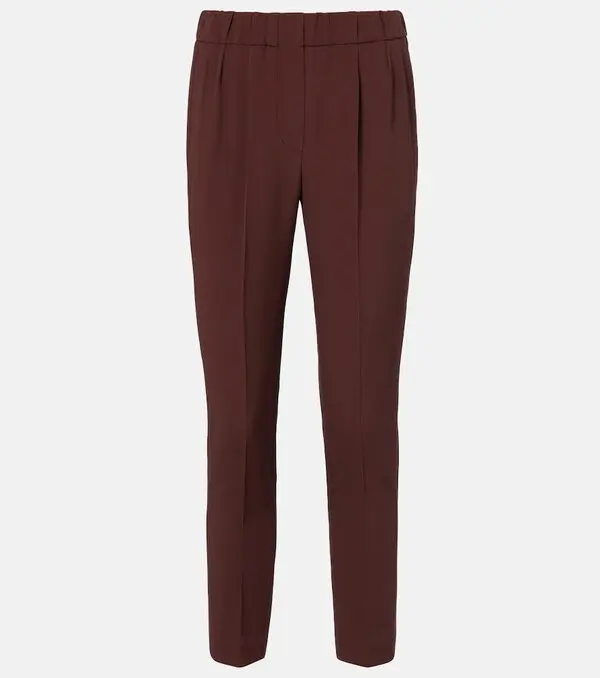 Brunello Cucinelli Crepe Straight Pants