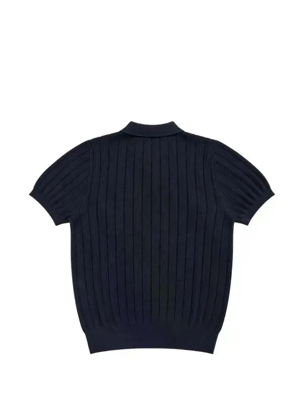 HERITAGE Ribbed-knit Polo Shirt