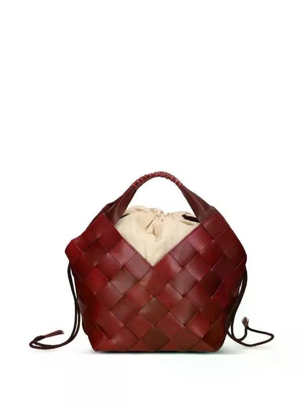 Dragon Diffusion Woven Leather Bucket Bag