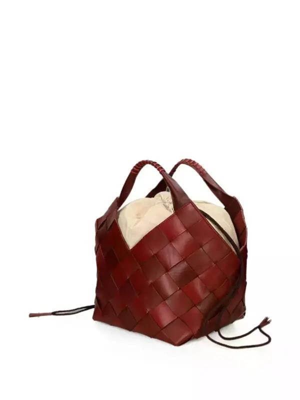 Dragon Diffusion Woven Leather Bucket Bag