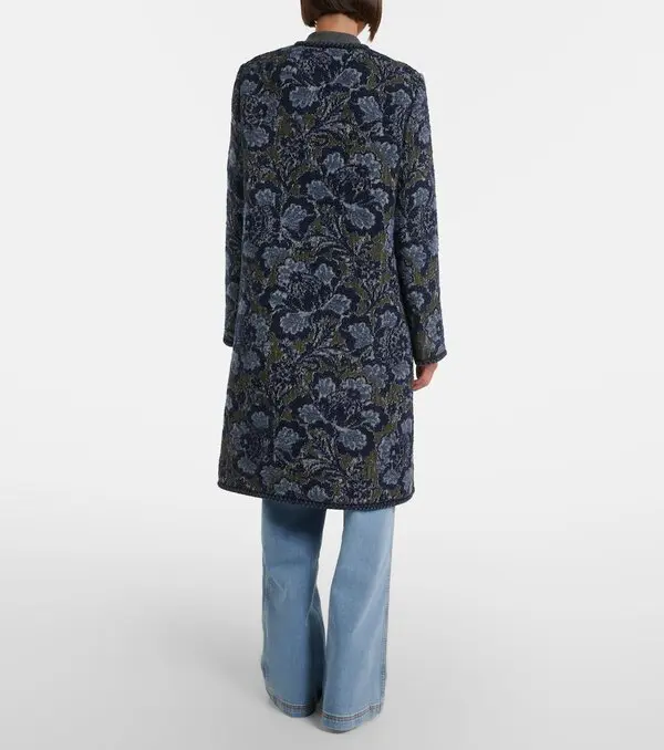 Etro Cotton And Wool-blend Jacquard Coat