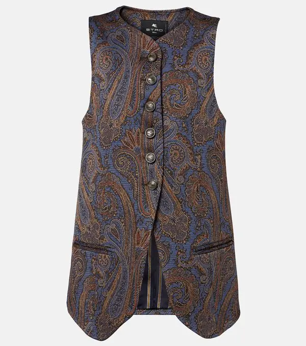 Etro Paisley Jacquard Vest