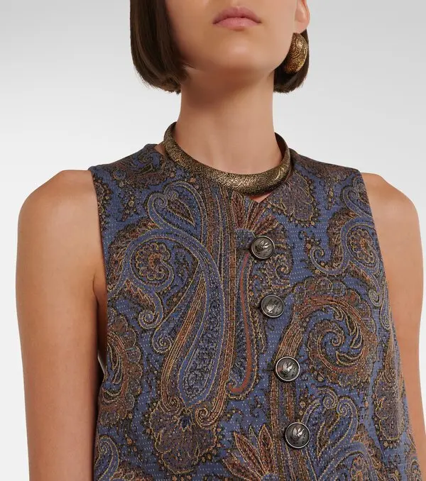 Etro Paisley Jacquard Vest