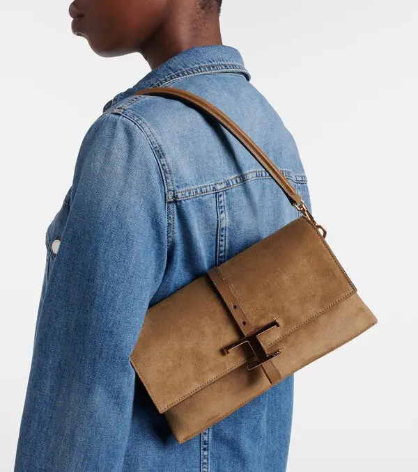 TOD'S Small Suede Shoulder Bag