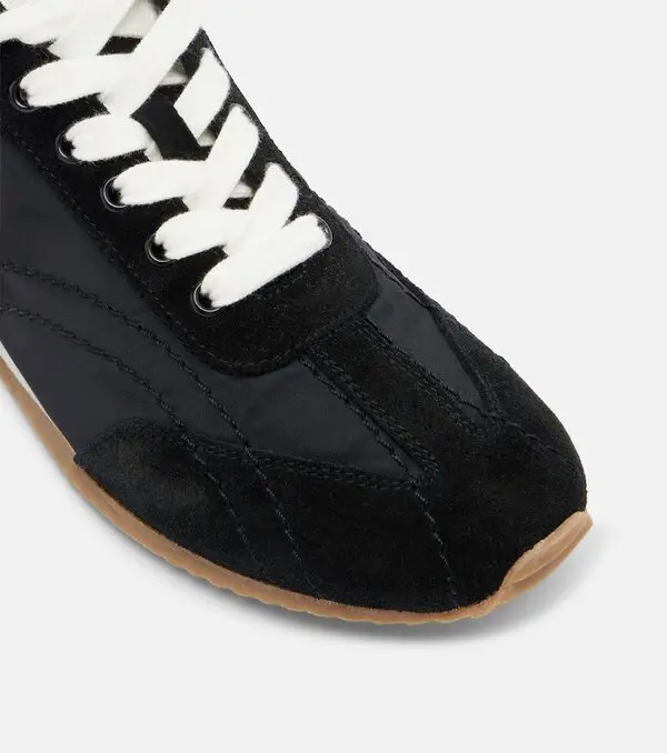 TOTEME Flex Suede-trimmed Sneakers - Black