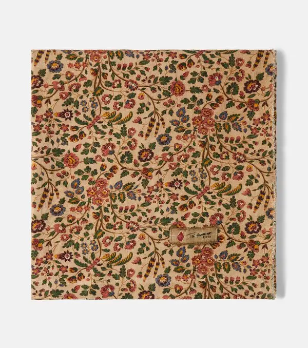 THE HOUSE OF LYRIA Neroli Floral Linen Canvas Picnic Blanket - Multicoloured
