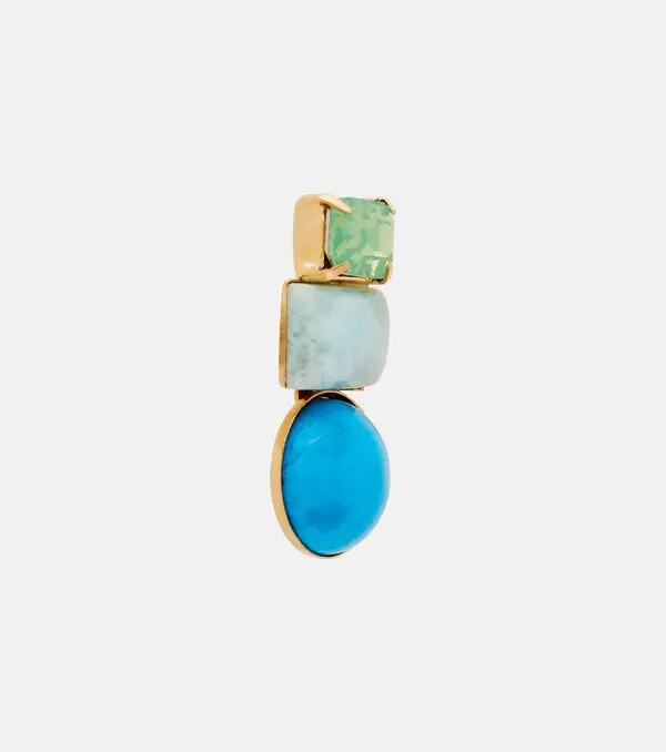 JENNIFER BEHR Azurine Crystal-embellished Drop Earrings