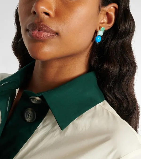 JENNIFER BEHR Azurine Crystal-embellished Drop Earrings