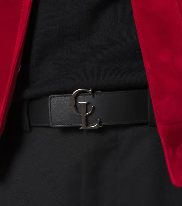 CHRISTIAN LOUBOUTIN Reversible Leather Belt With Cl Logo Buckle