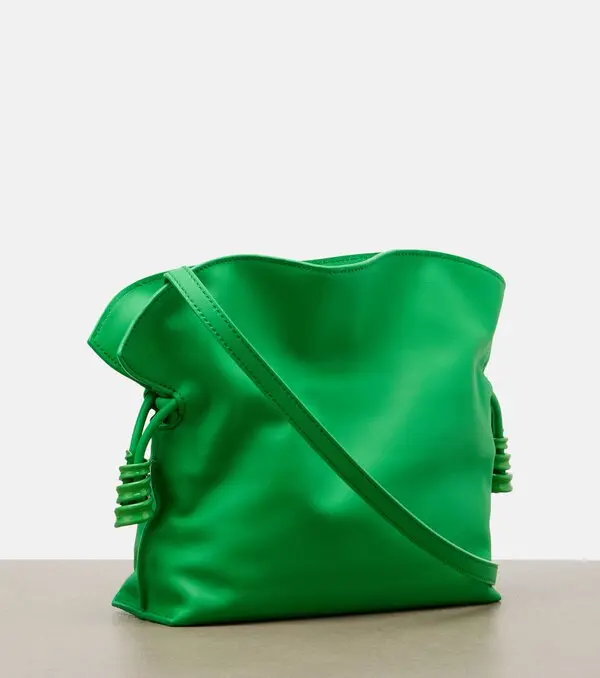 Loewe Flamenco Coil Mini Leather Clutch - Green