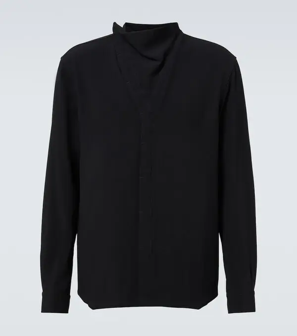 Rick Owens Island Draped Cady Shirt