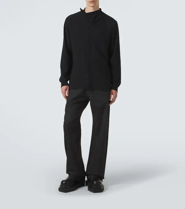 Rick Owens Island Draped Cady Shirt