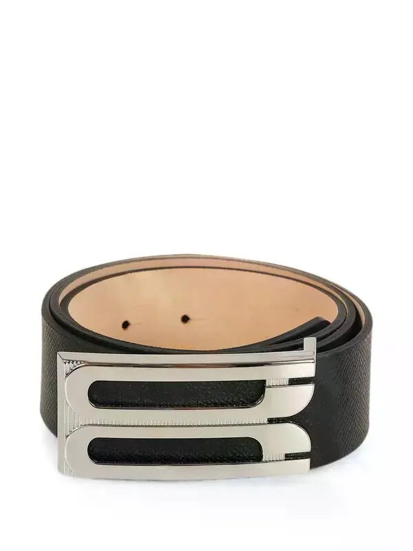 Victoria Beckham Logo-buckle Grained Leather Belt