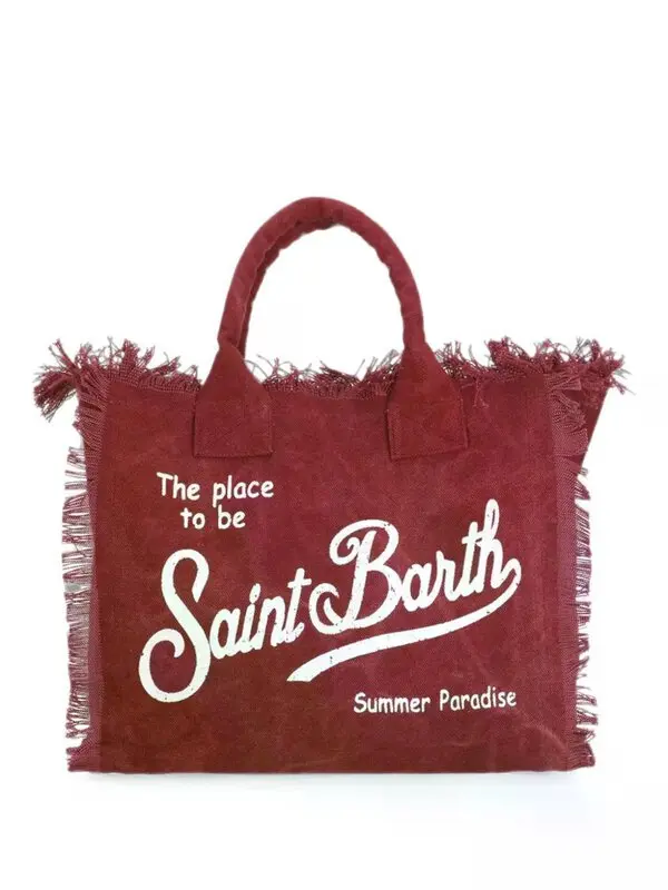 MC2 SAINT BARTH Fringed Vanity Tote Bag - Red