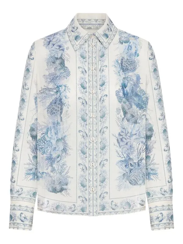 Zimmermann Wanderlust Printed Cotton Shirt