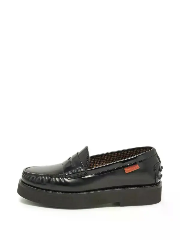 TOD'S Leather Slip-on Loafers - Black