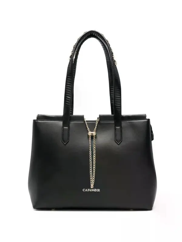 CAFÈNOIR Logo Lettering Tote Bag With Chain Detail