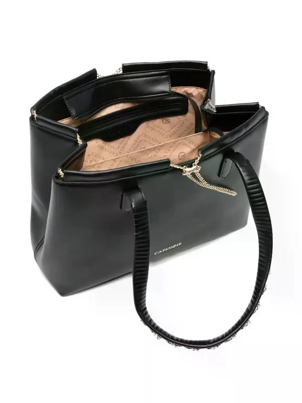 CAFÈNOIR Logo Lettering Tote Bag With Chain Detail