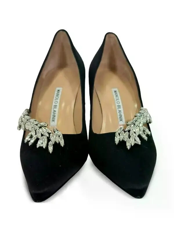Manolo Blahnik Nadira Embellished Pumps - Black
