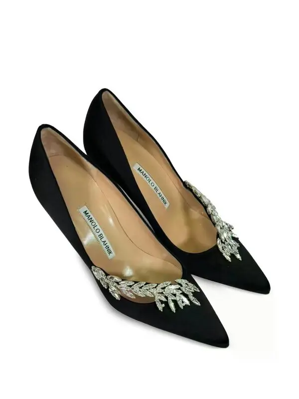 Manolo Blahnik Nadira Embellished Pumps - Black