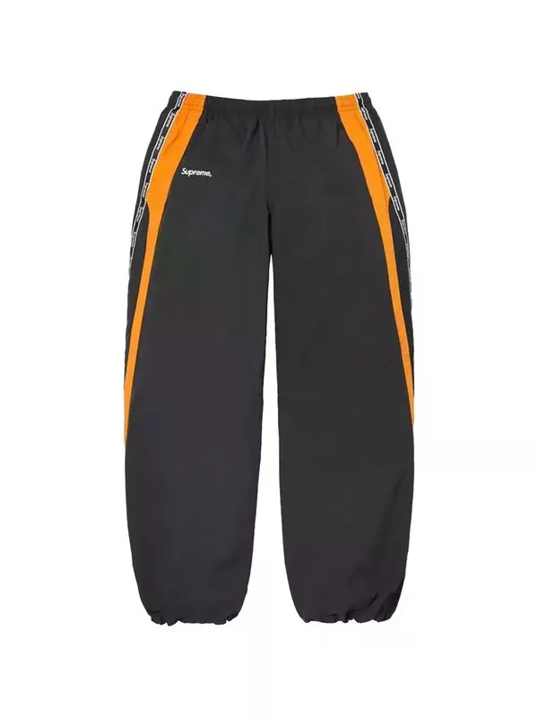 Supreme Navy Track Pants With Side Stripe Detailing - Blue