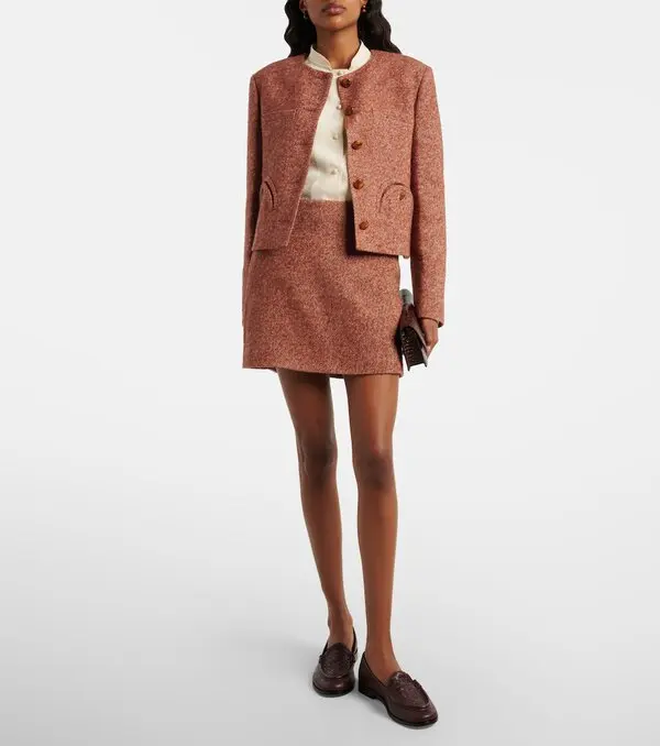 BLAZÉ MILANO Shamo Tweed Jacket - Red