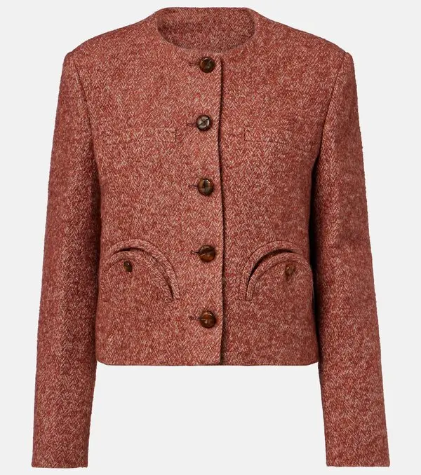BLAZÉ MILANO Shamo Tweed Jacket - Red