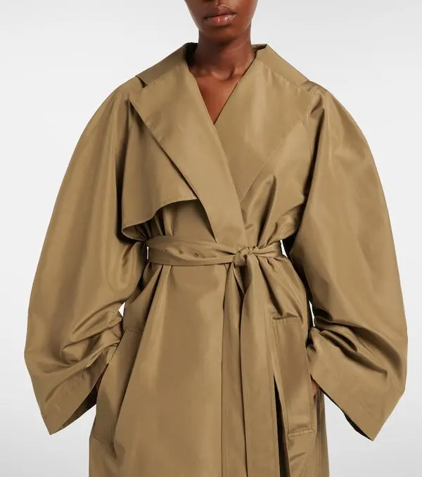 THE ROW Amapola Silk Trench Coat - Beige