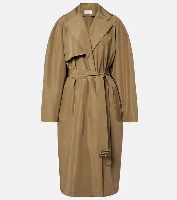 THE ROW Amapola Silk Trench Coat - Beige