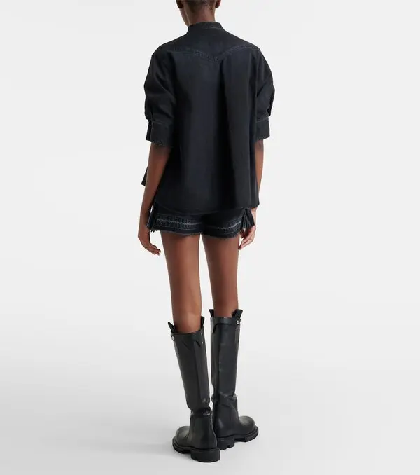 Sacai Belted Denim Shorts