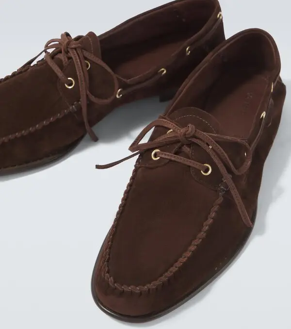 TOM FORD Theo Suede Boat Shoes - Brown