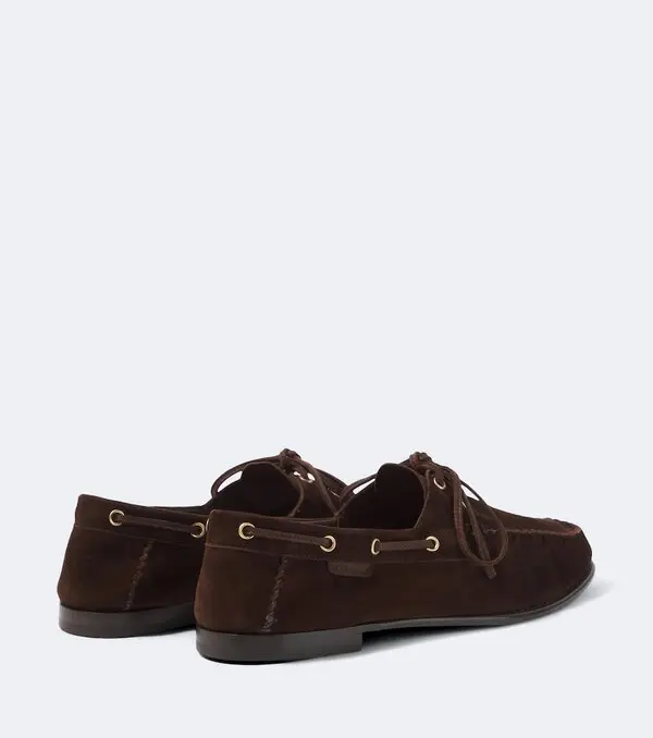 TOM FORD Theo Suede Boat Shoes - Brown