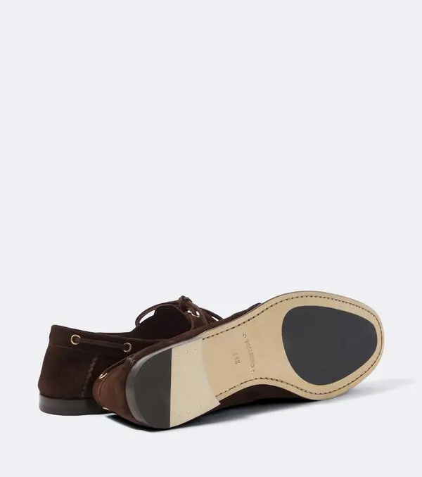 TOM FORD Theo Suede Boat Shoes - Brown