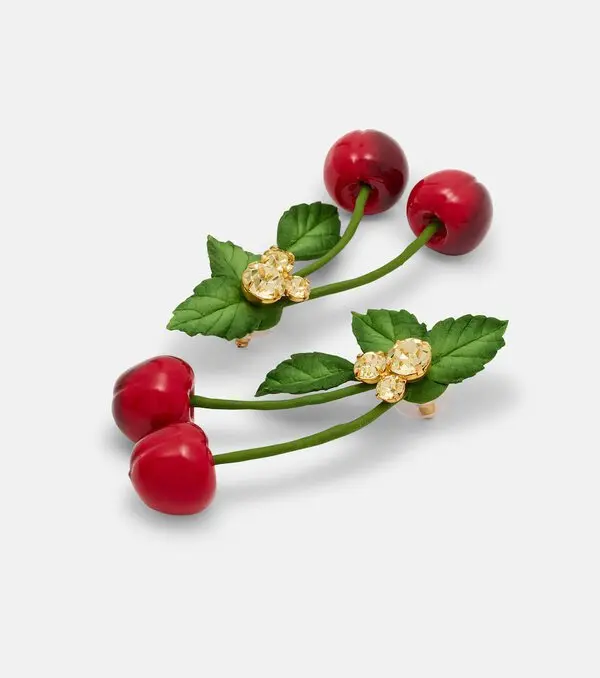 JENNIFER BEHR Maraschino Embellished Drop Earrings