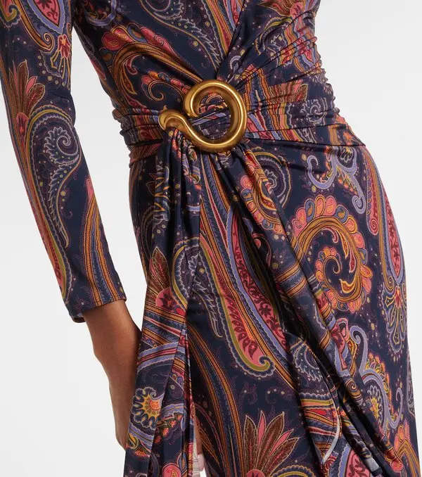 Etro Paisley Print Wrap Dress