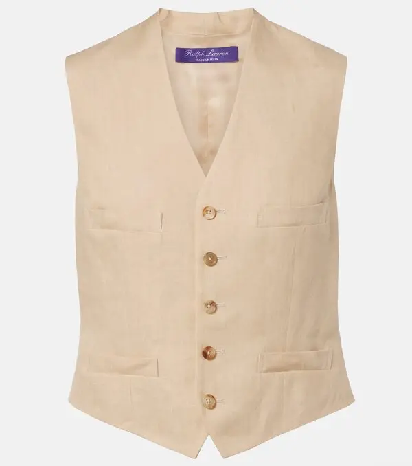 Ralph Lauren Jaiden Linen Vest - Beige