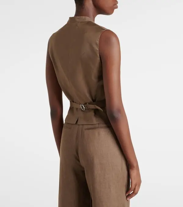 Ralph Lauren Jaiden Linen Vest - Brown