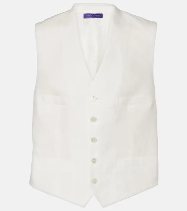 Ralph Lauren Jaiden Linen Vest - White