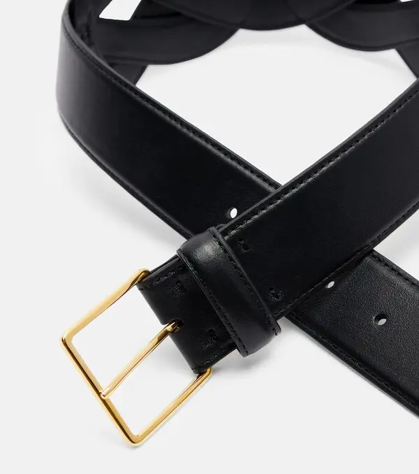 Altuzarra Loopy Leather Belt - Black