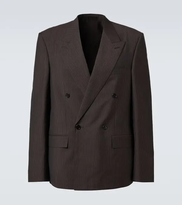 Gucci Pinstripe Wool And Mohair Blazer