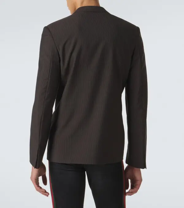 Gucci Pinstripe Wool And Mohair Blazer