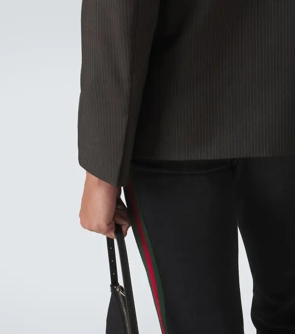 Gucci Pinstripe Wool And Mohair Blazer