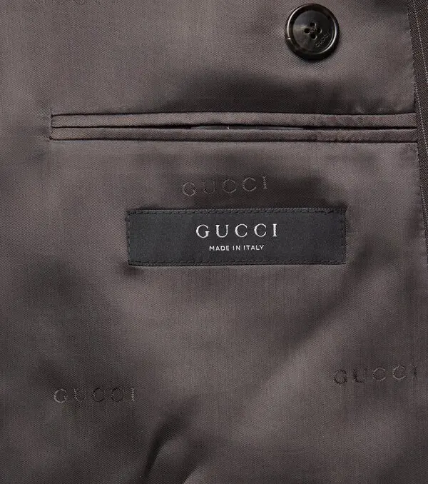 Gucci Pinstripe Wool And Mohair Blazer