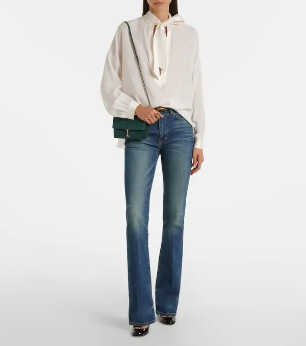 TOM FORD Kara Suede Crossbody Bag