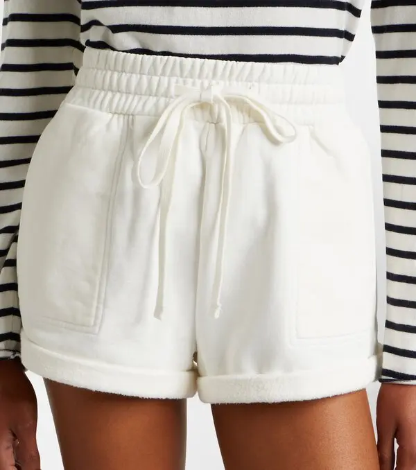 Citizens Of Humanity Vivienne Cotton Fleece Shorts In Pashmina - White