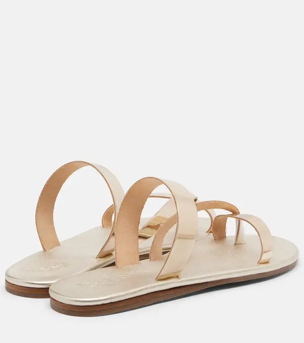 ANCIENT GREEK SANDALS Daphnae Metallic Leather Sandals - Gold