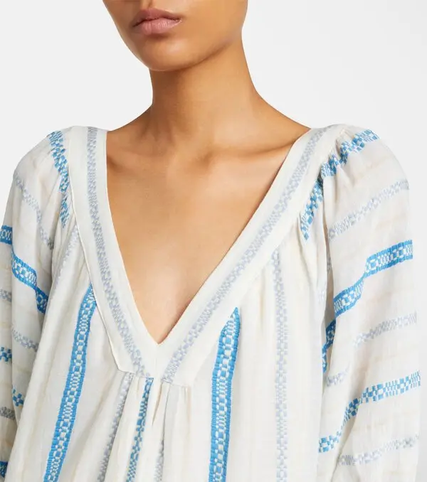 Velvet By Graham & Spencer Selita Tiered Cotton Jacquard Mini Dress