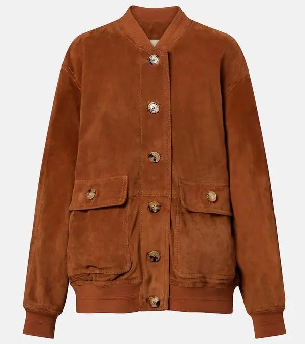 Valentino Garavani Suede Bomber Jacket - Brown