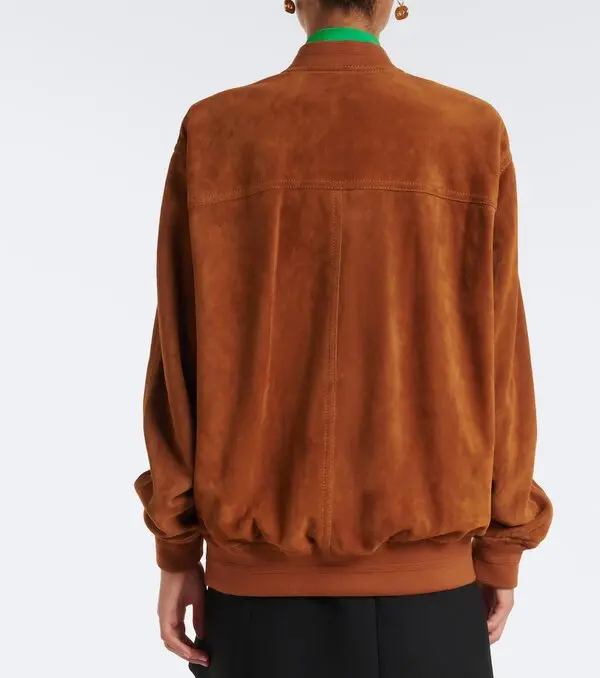 Valentino Garavani Caban Suede Bomber Jacket - Brown