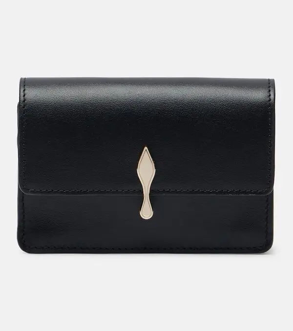 CHRISTIAN LOUBOUTIN Bettina Leather Card Holder - Black
